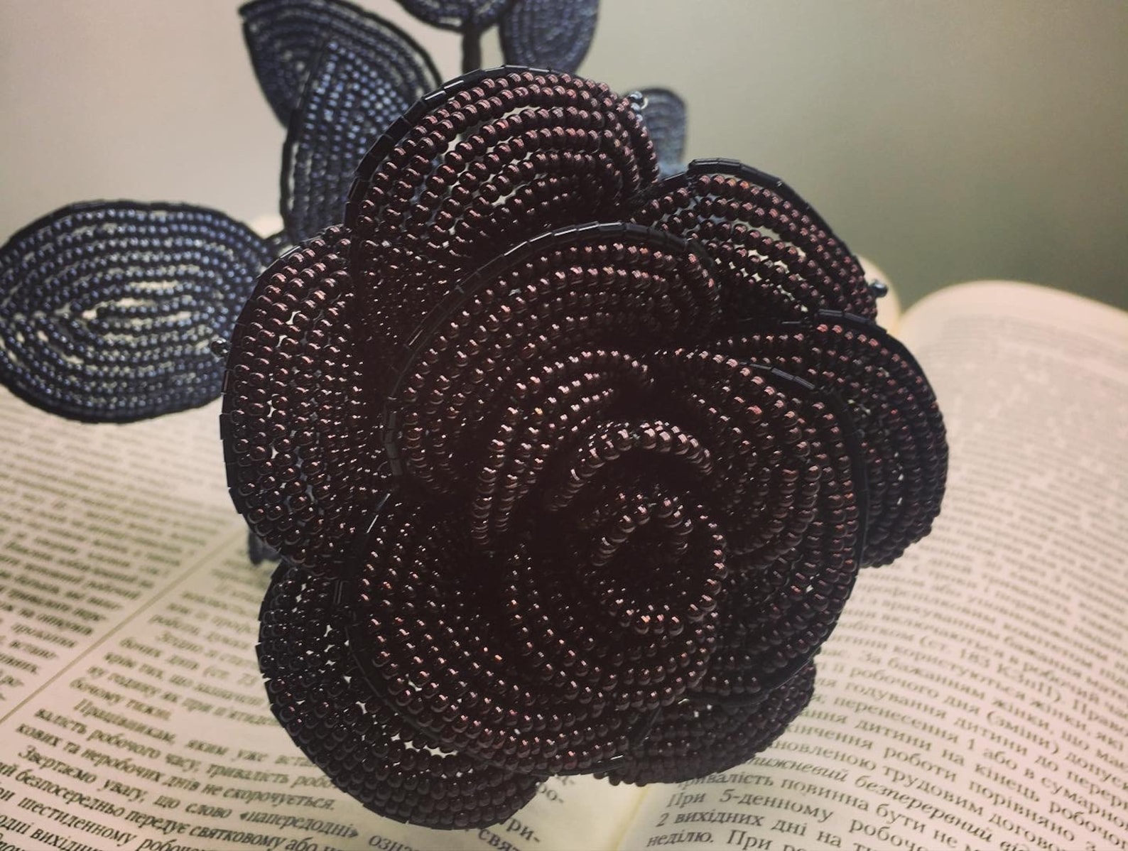 Handmade Rose Gift Dark Academia Decorations Faux Roses French Beaded ...