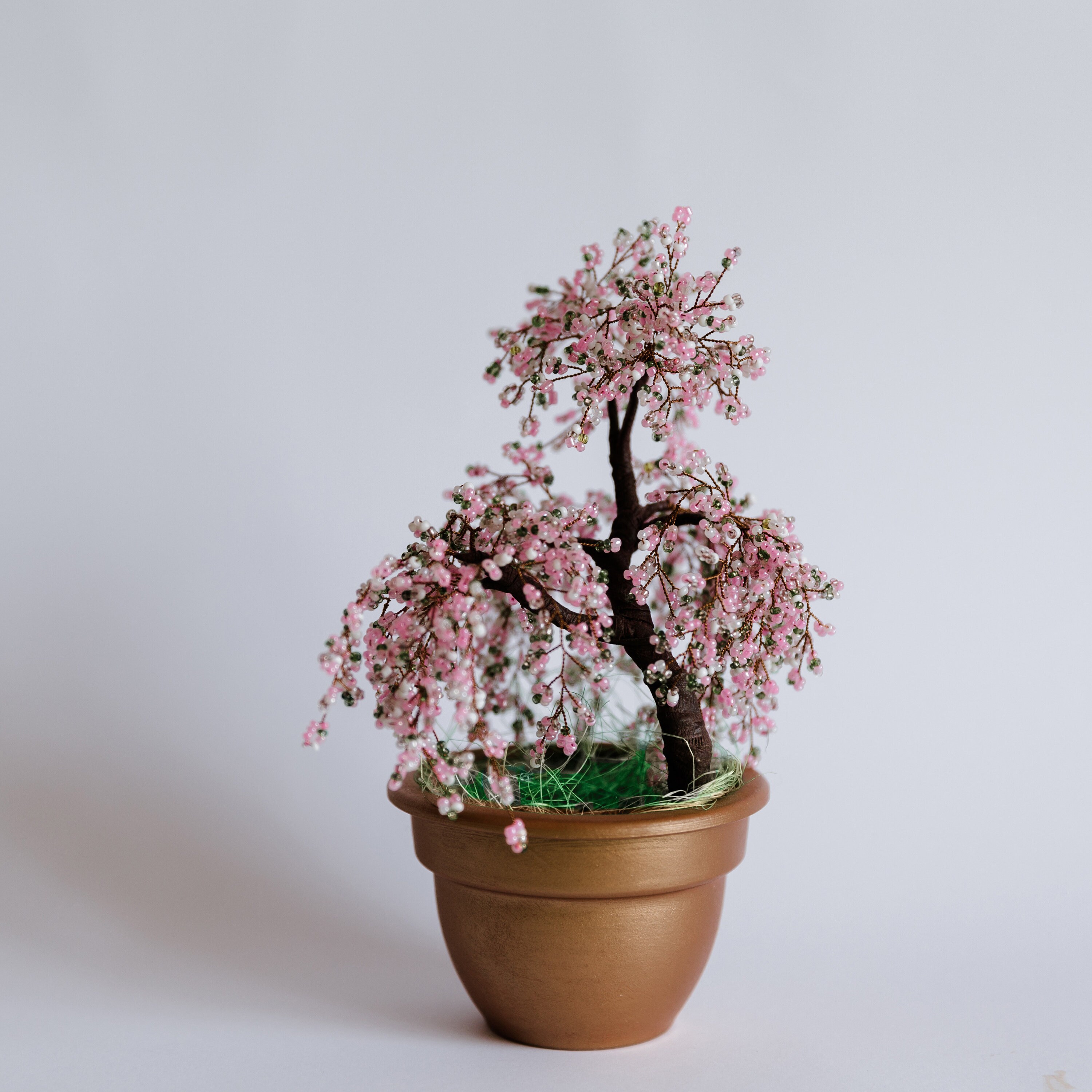 Sakura Bonsai Tree Cherry Blossom Bonsai Beaded Tree Wire Tree | Etsy