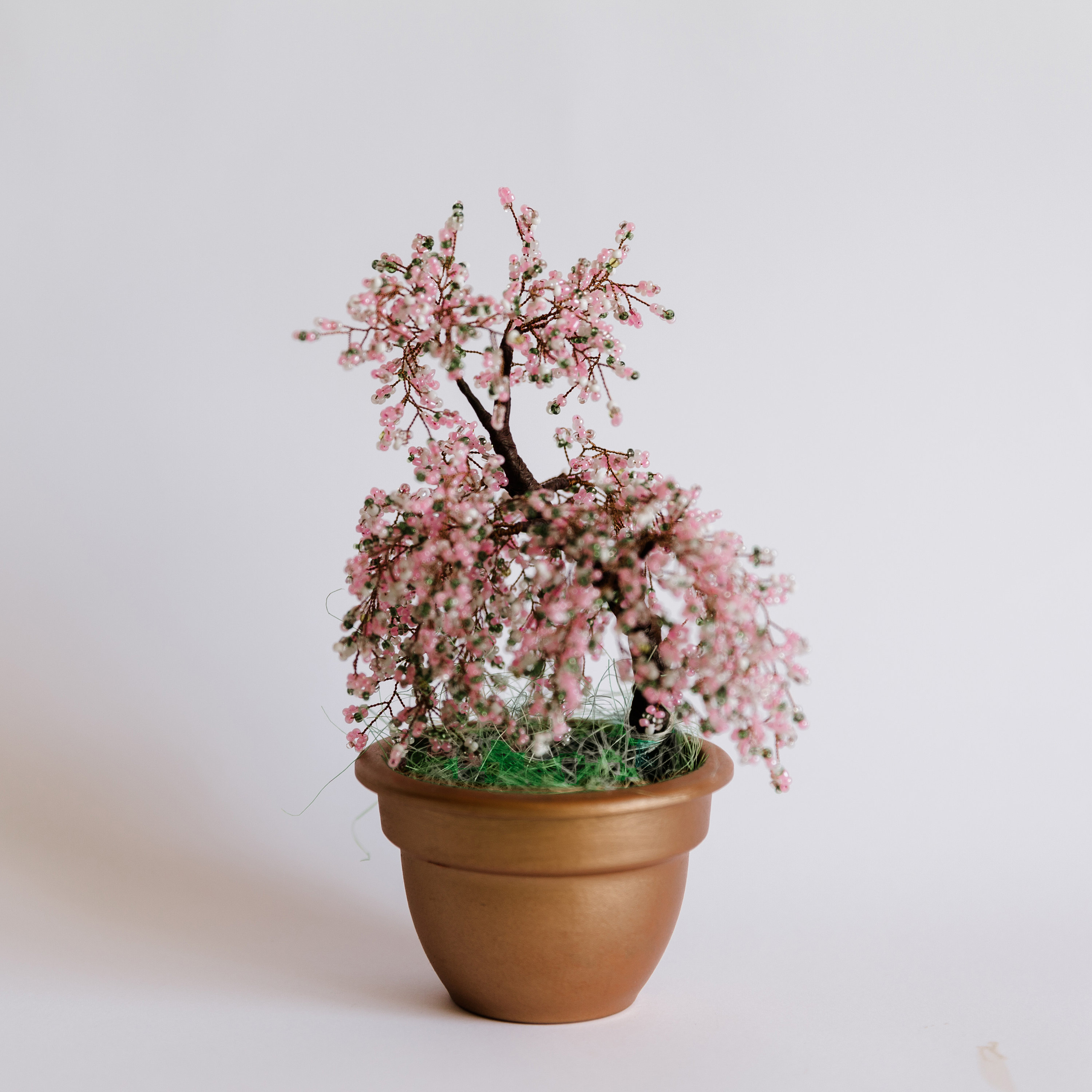 Sakura Bonsai Tree Cherry Blossom Bonsai Beaded Tree Wire Tree | Etsy