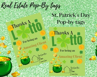 St. Patrick's Day Appreciation Gift Tags Thanks a Lotto - Etsy
