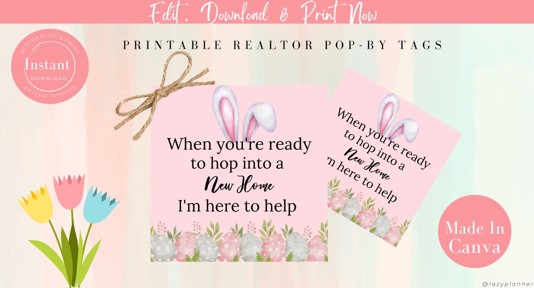 Real Estate Easter Pop by Tags, April Real Estate Team Marketing ...