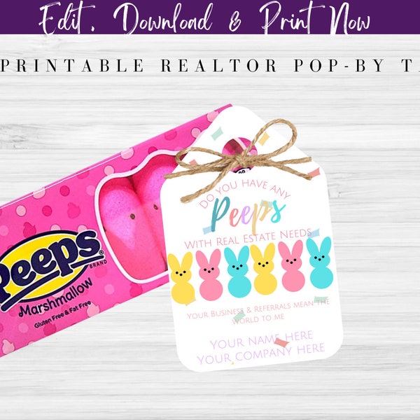 Realtor Easter Tags - Etsy