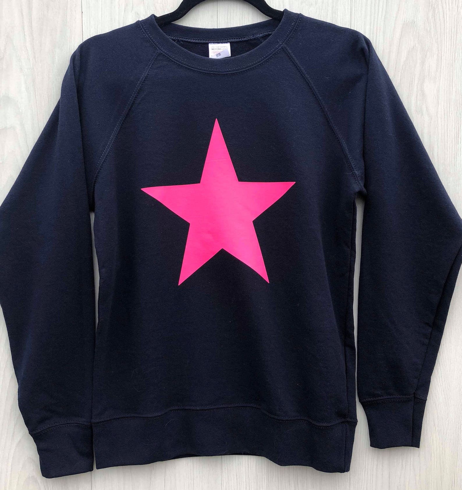 Ladies Sweatshirt Navy Sweatshirt Star Sweatshirt Star - Etsy