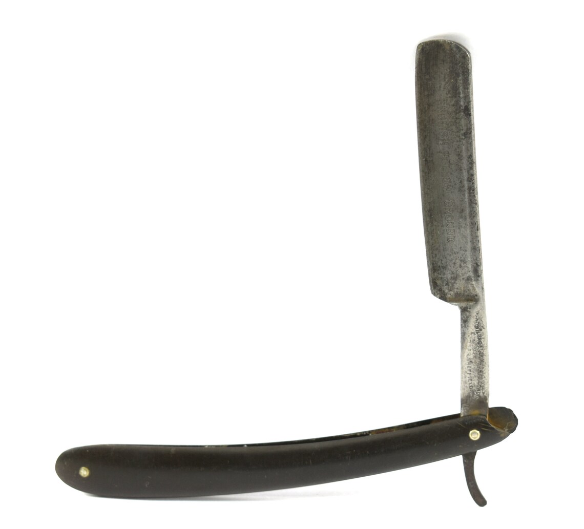 Old Roger Sheffield Straight Razor Foldable Shaving Antique | Etsy