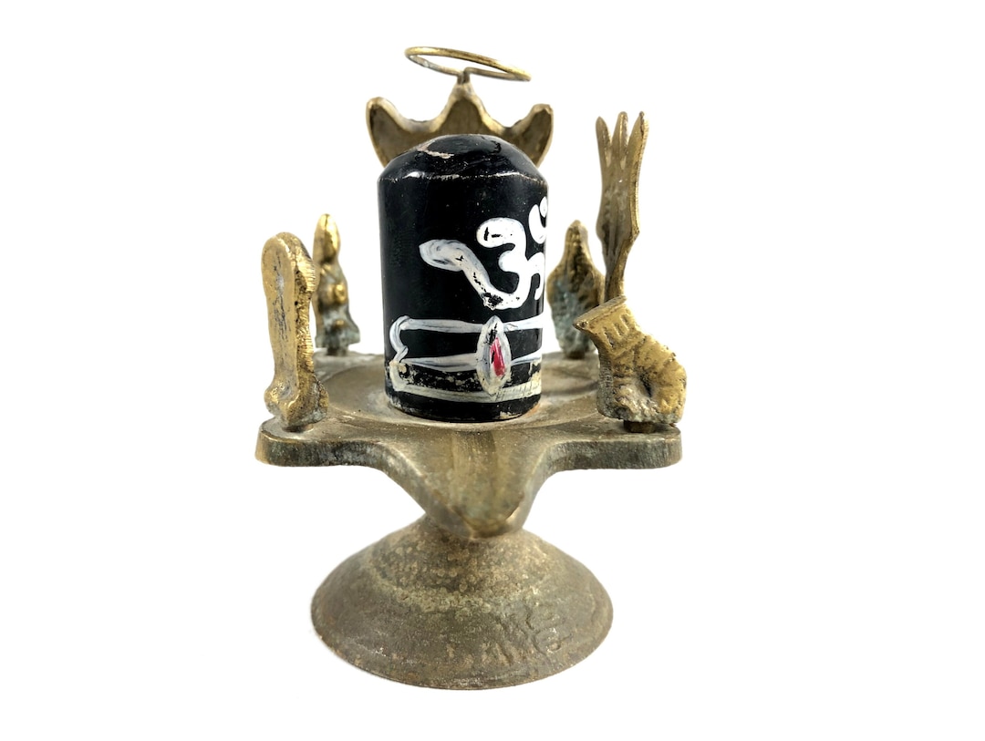 Antique Rare Shiv Ling lord Shiva Family & Shesh Naag Brass Shiva ...