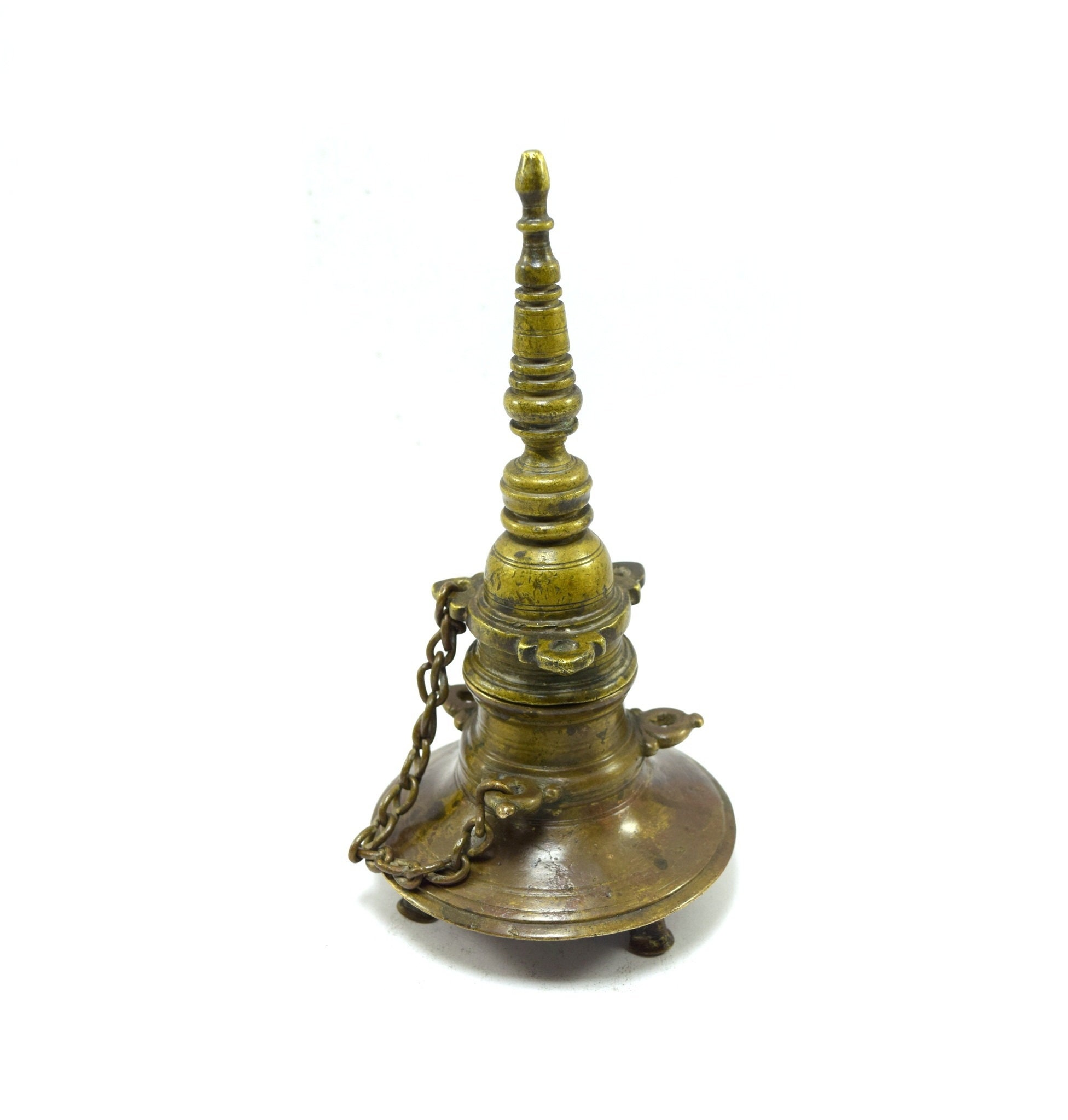 South India Old Heritage Inkpot Handcrafted Brass Pagoda - Etsy UK