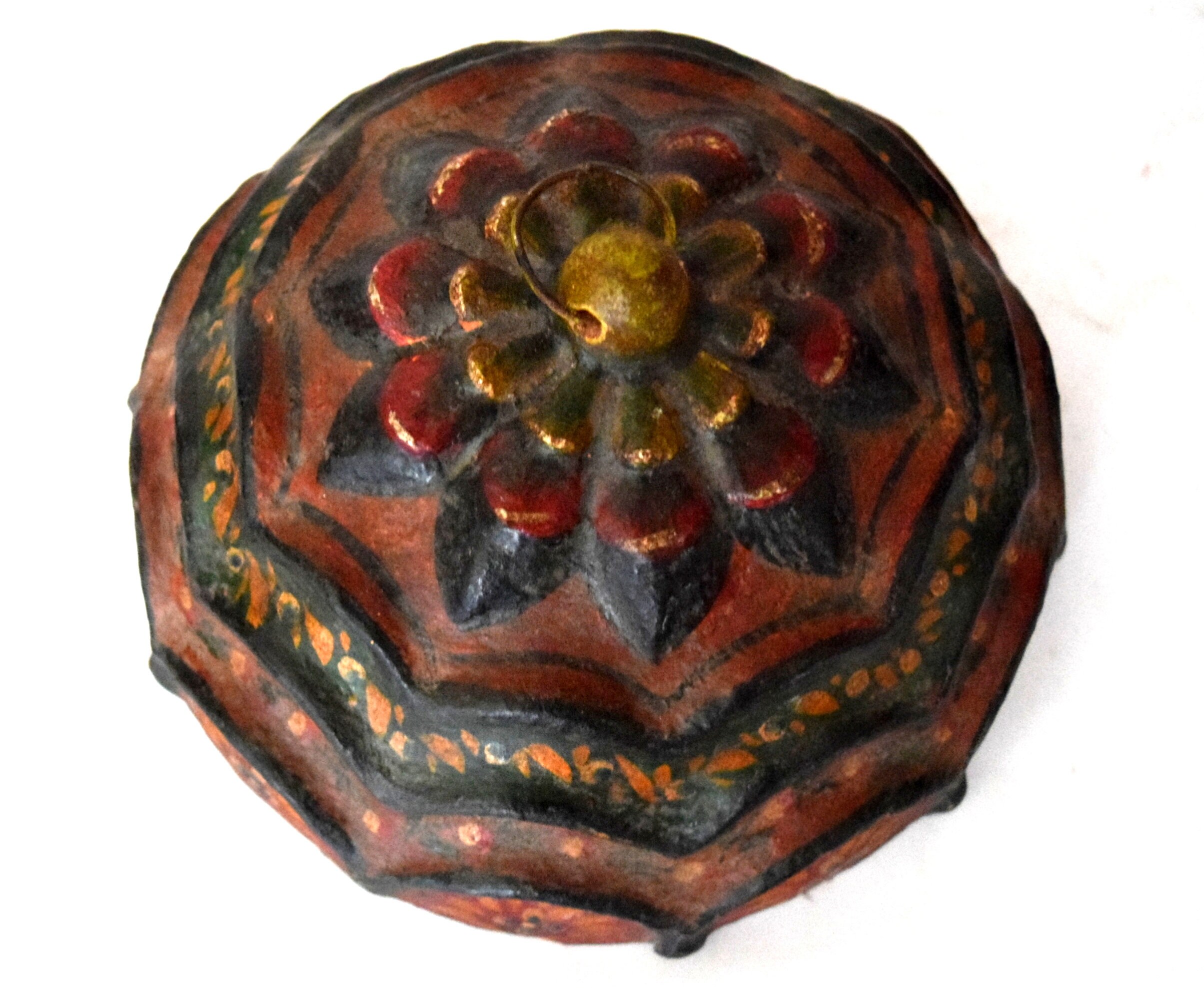 Vintage Handmade Indian Paper Craft Jewelry / Trinket Box - Etsy