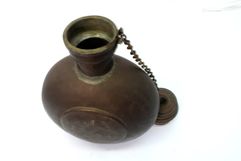 Old Brass Flask With Original Cap 19c Antique Old Decorative - Etsy