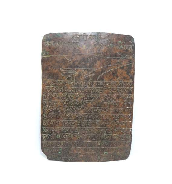 Old Rarest Copper Plate Tamrapatra Letter Original Antique | Etsy UK