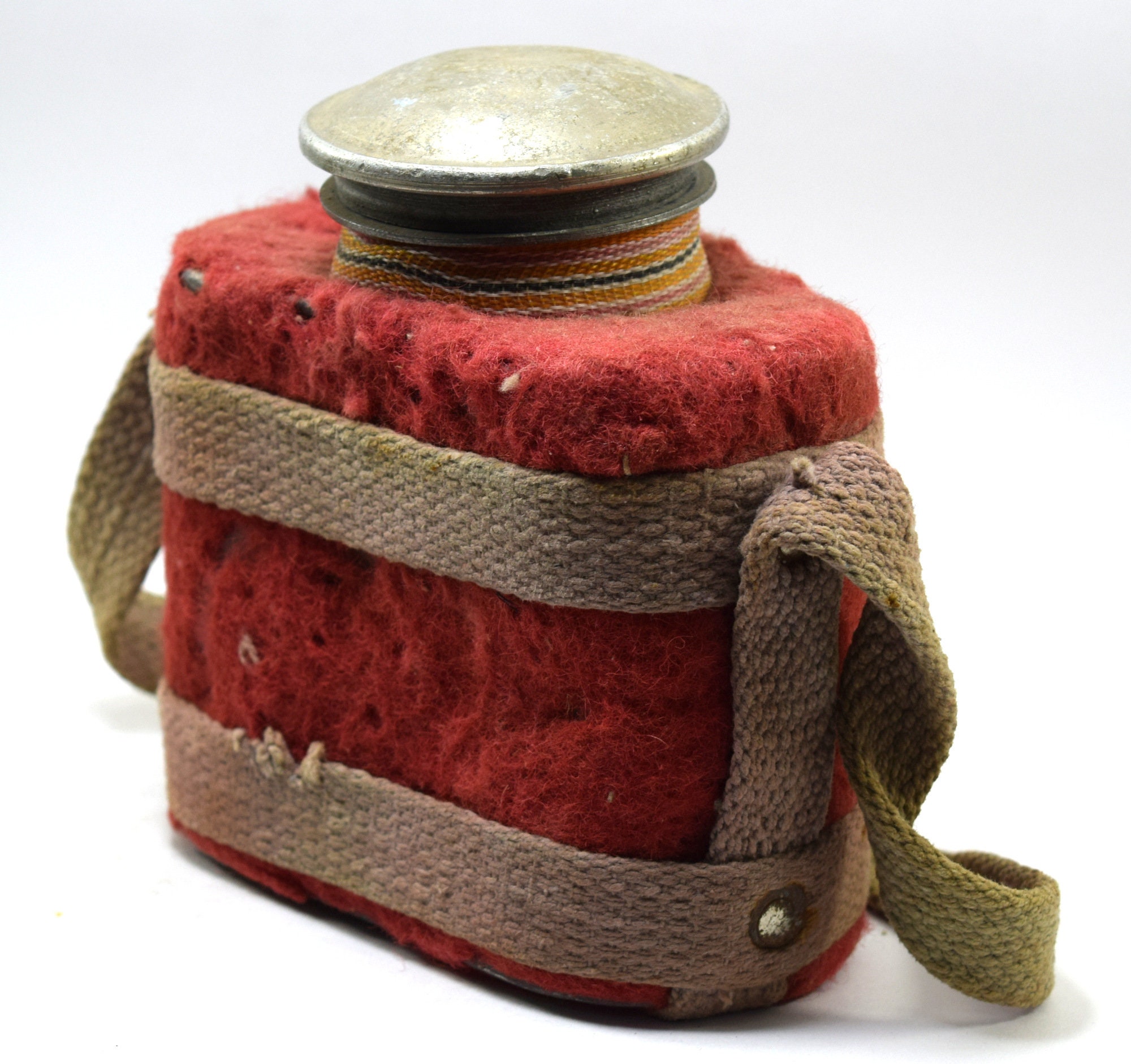 Vintage Indian Water Kettle Cloth Cover Design Travelling Zinc | Etsy