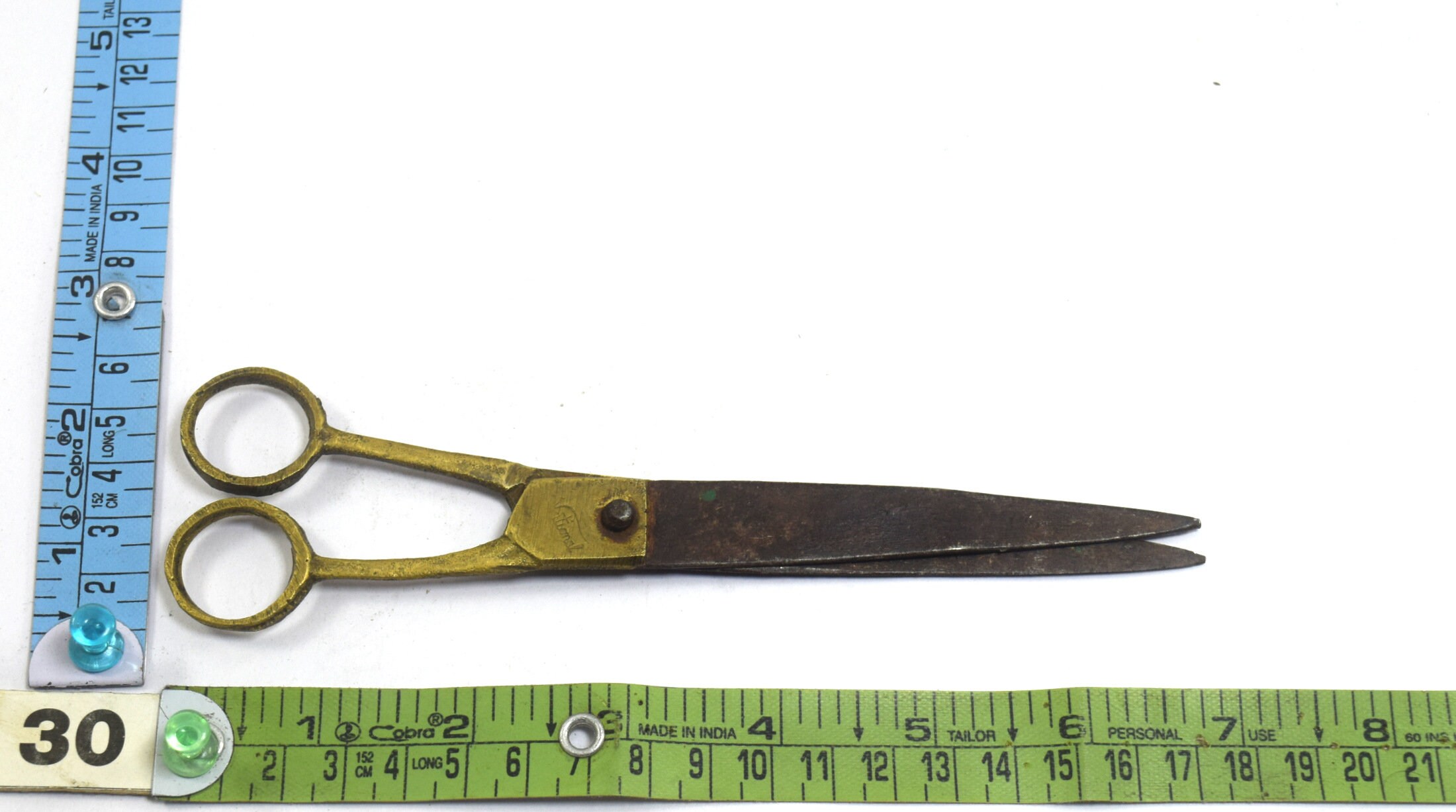 Vintage Indian Tailor Utility Scissors Brass Handle Scissor - Etsy
