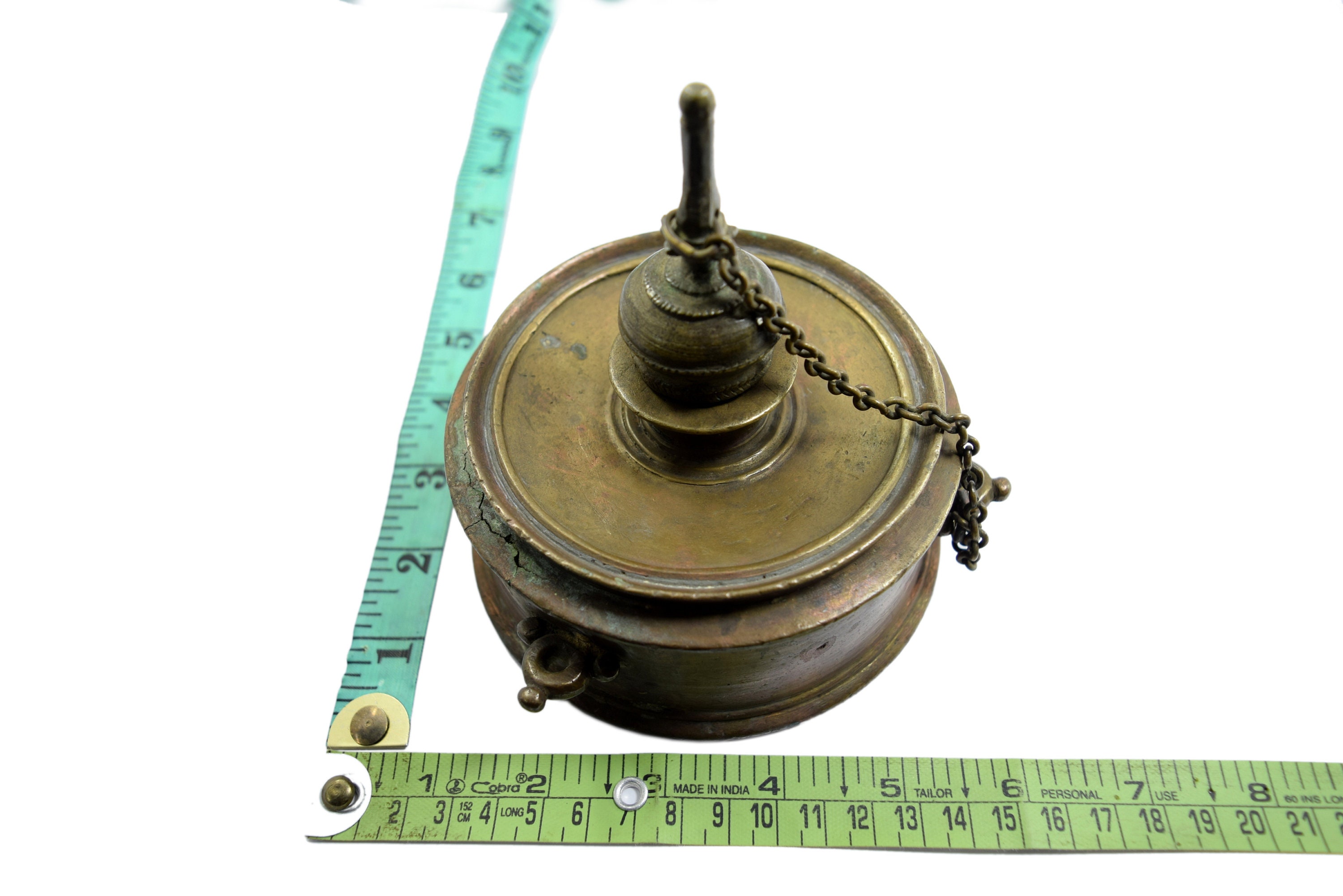 Antique Heavy Brass Big Size Inkwell Handcrafted Collectible | Etsy