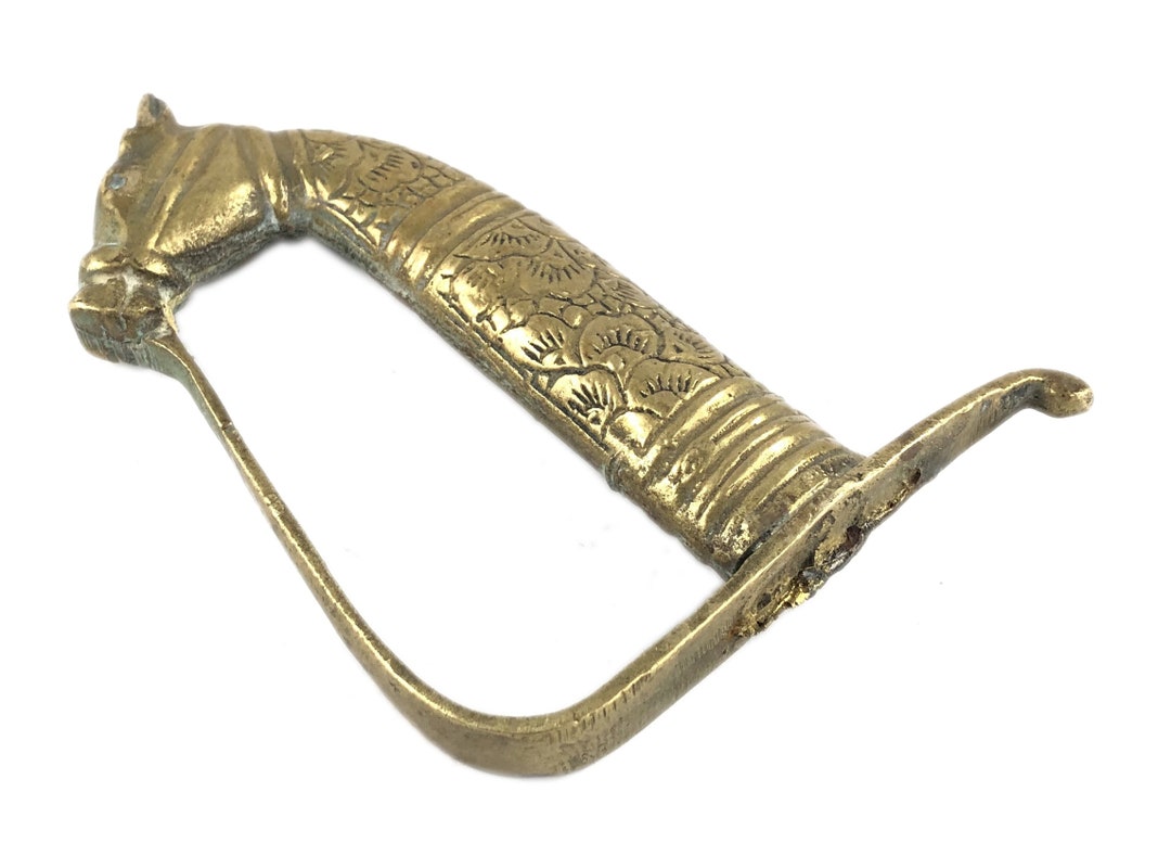 Vintage Handmade Brass Horse Figurative Hilt Handle for Baby Sword ...