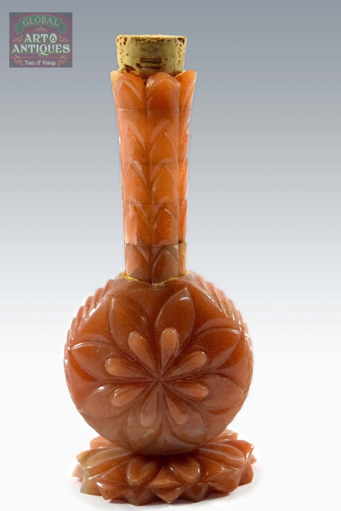 Antique Agate Stone Bottle-beautiful Hand Carved Intricate - Etsy