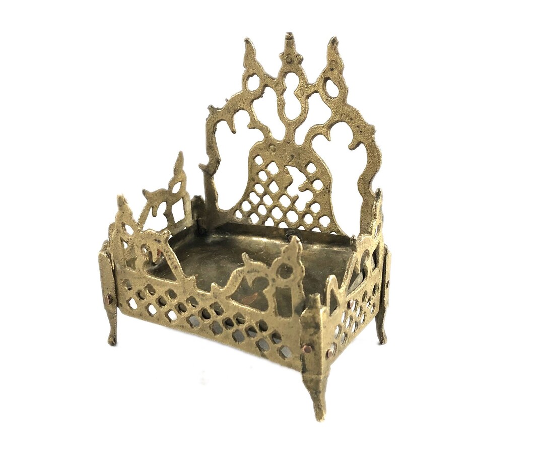 Old Vintage Hindu Religious God Holy Chair Miniature Singhasan God Holy ...