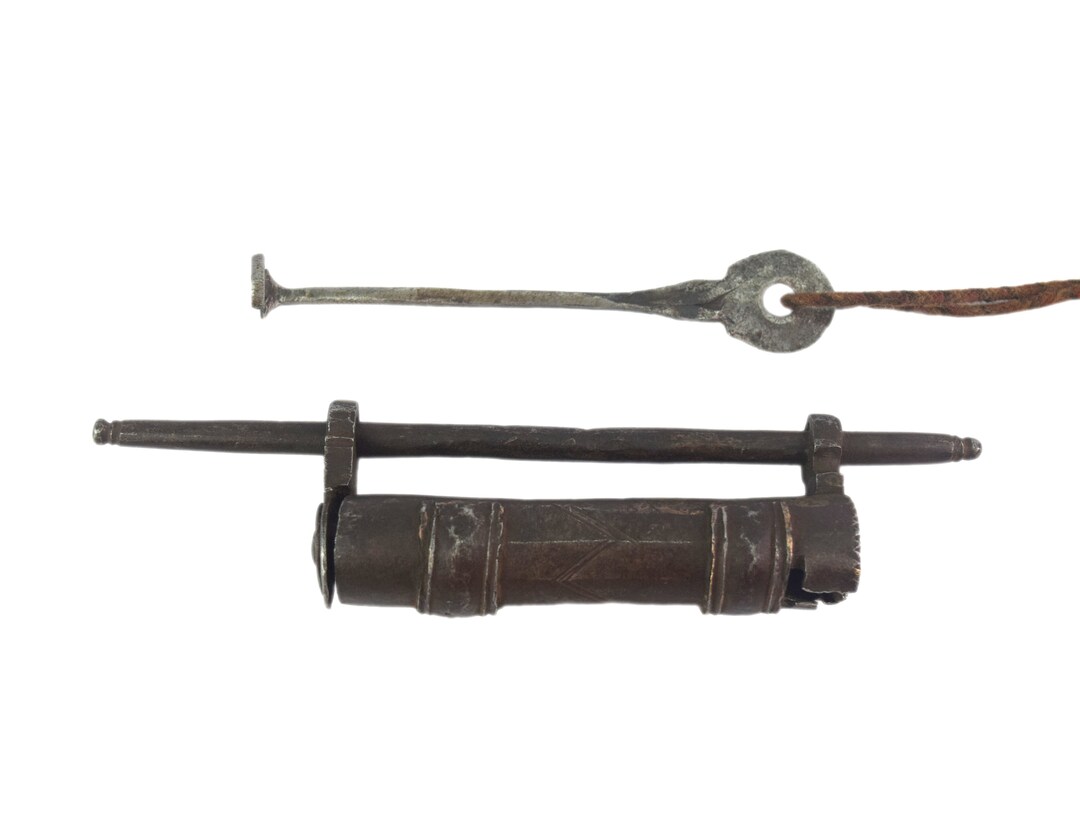 1850 Rare Hand Forged Iron Strip System Padlock Antique Iron - Etsy