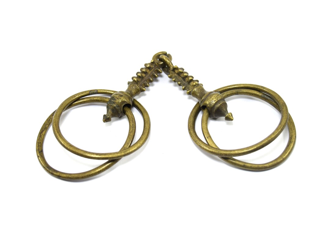 Unique Collectible Primitive Brass Hand Carved Rare Horse Bridle / Bit ...