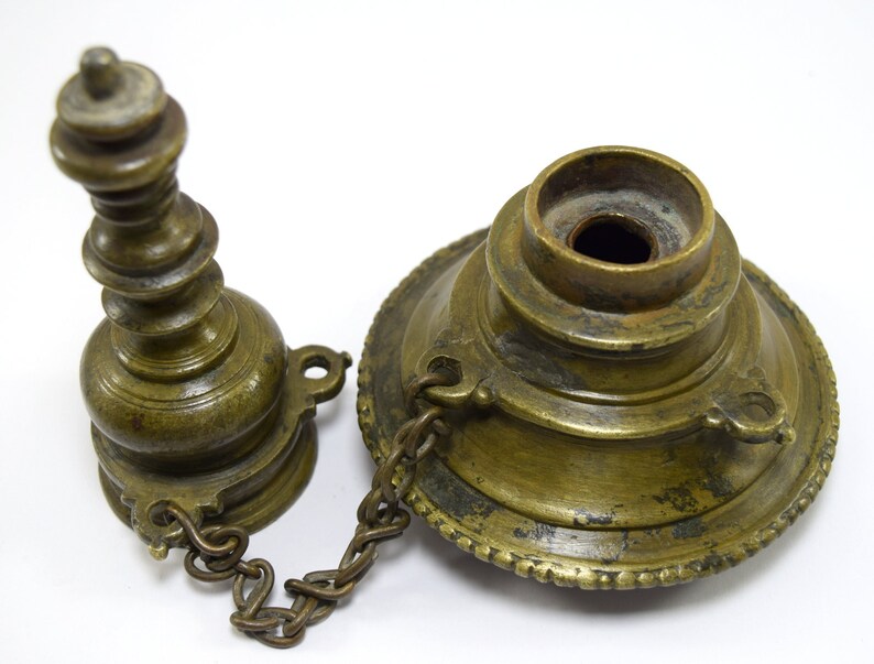 Ink Pot 18c Rare Vintage Indian Brass Inkpot Temple Pagoda | Etsy