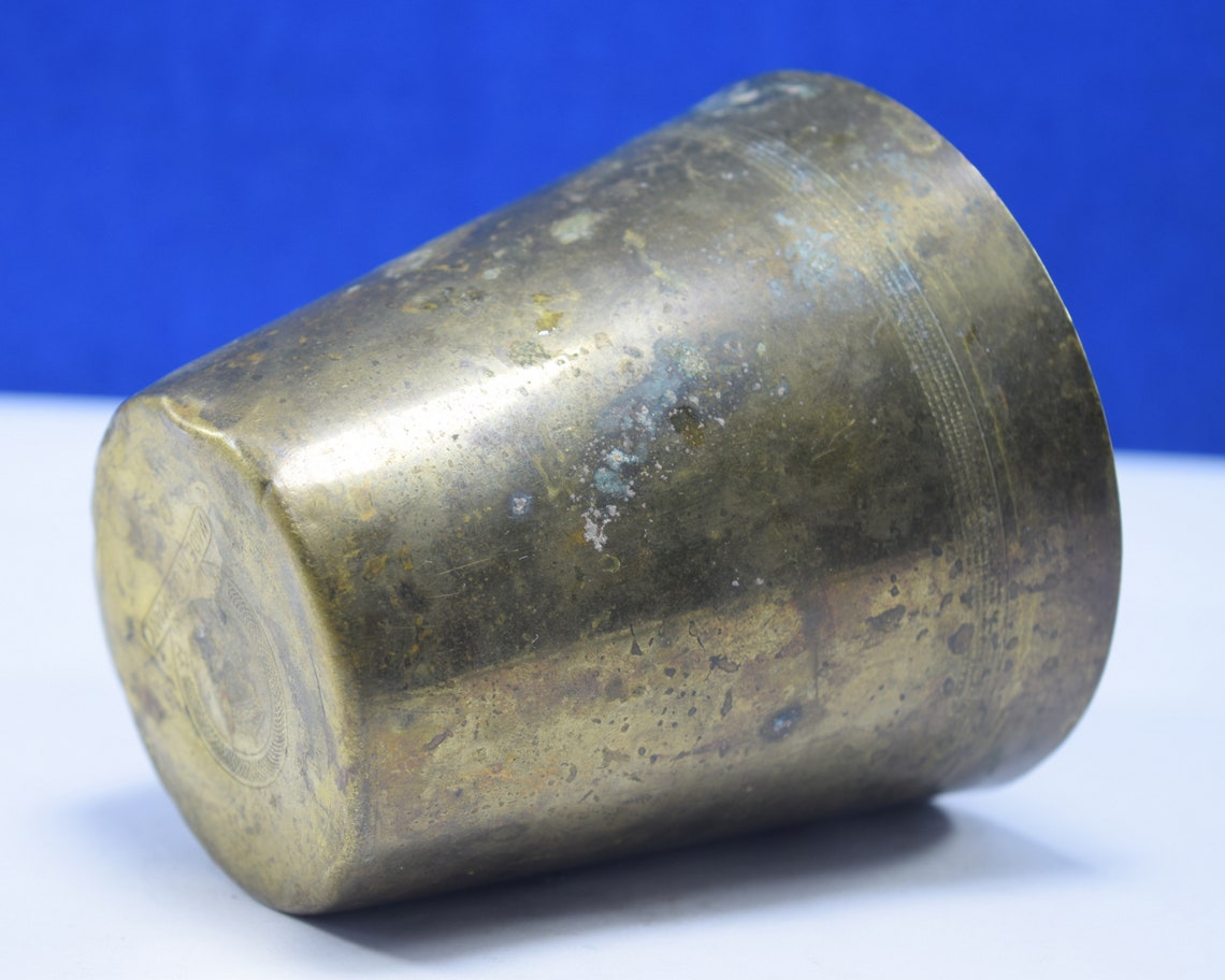 Unique Vintage Collectible Beautiful Brass Glass Made in - Etsy