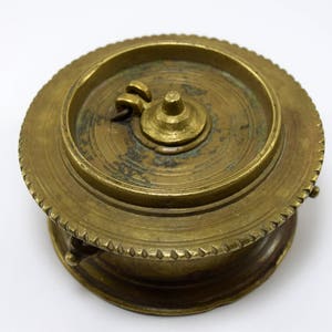 Vintage Indian Brass Inkwell Rich Patina Unique Collectible - Etsy