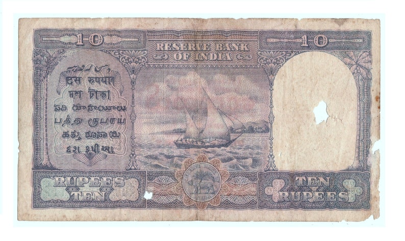 Rare 10 Rs British India Banknote Burma Issue Collectible 10 - Etsy