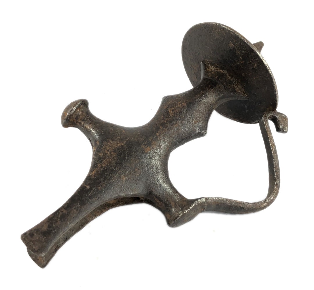 Hand Forged Iron Rajput Sword Hilt Vintage Hunting Knife Handle Iron ...