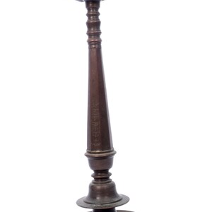Antique South Indian Hand Crafted Brass Oil Diya Light Stand 19c Indian ...
