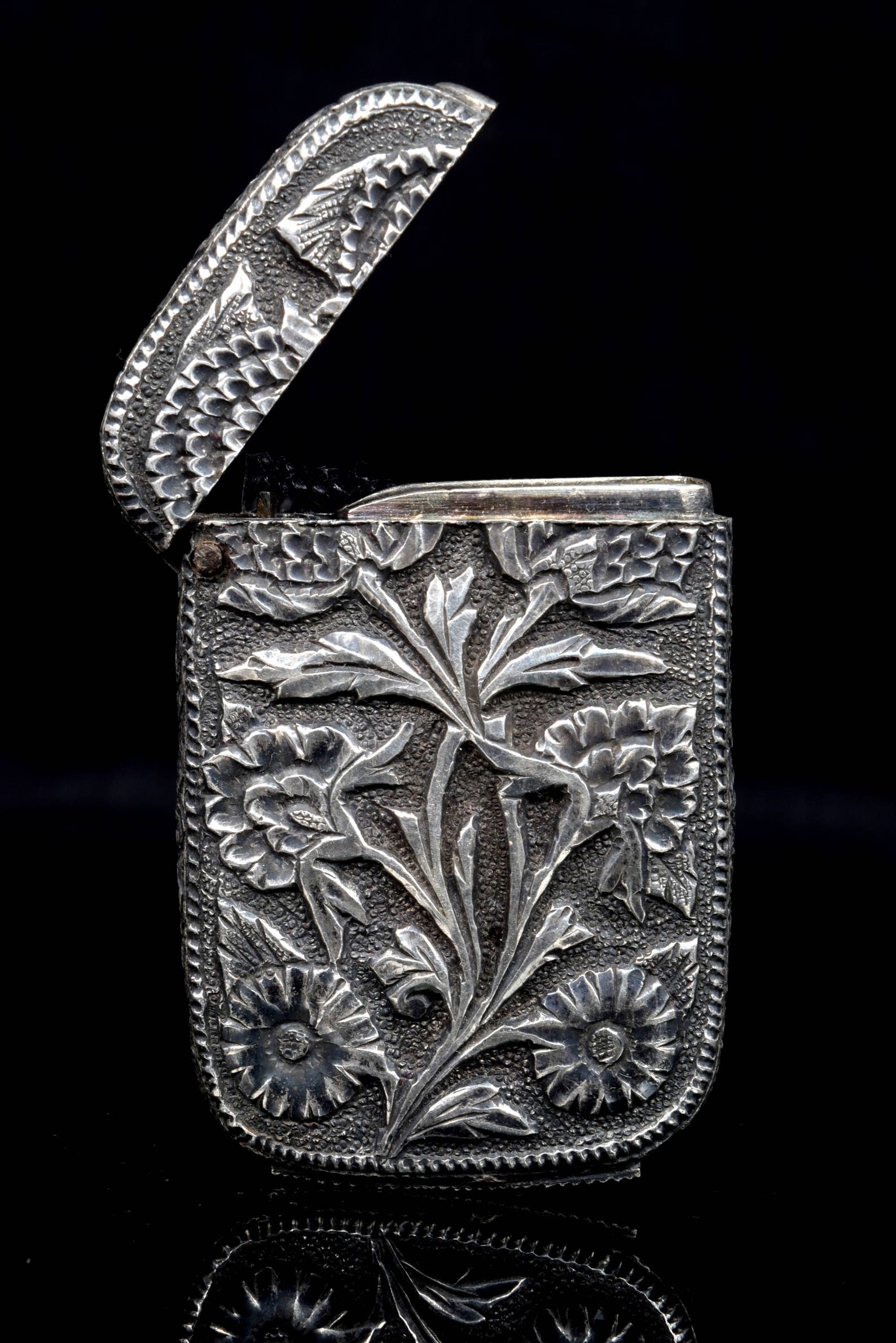 Antique Collectible Vesta Box for Silver Carved Beautiful Box - Etsy