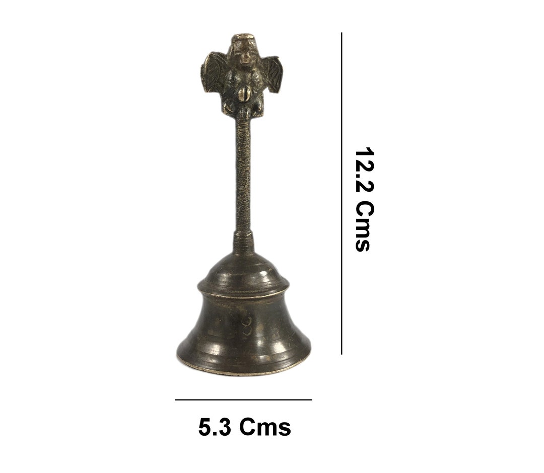 Hinduism Collectible Brass Temple Décor Prayer Bell Hand Bell Garuda ...