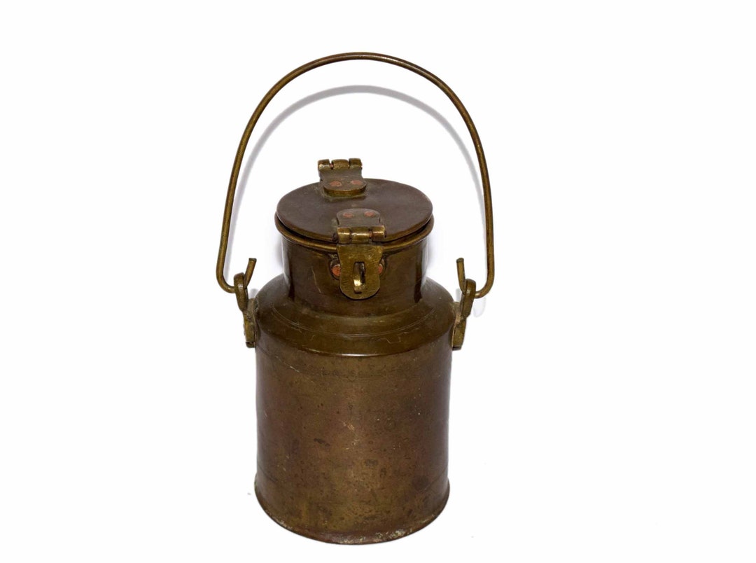 Vintage Kitchen Ware Brass Milk Pot With Handle Indian Kitchen ...