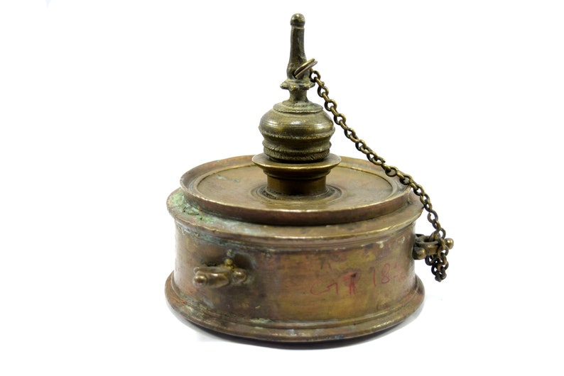 Antique Heavy Brass Big Size Inkwell Handcrafted Collectible - Etsy