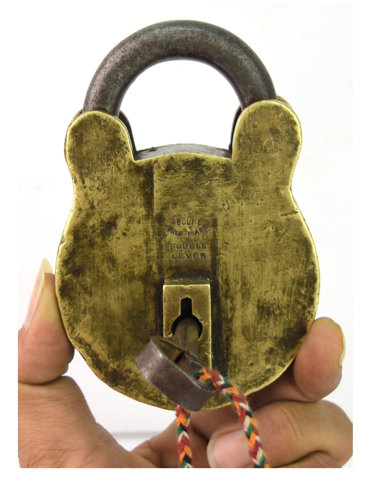 Rare Handmade Indian Brass Double Lever Padlock Vintage - Etsy