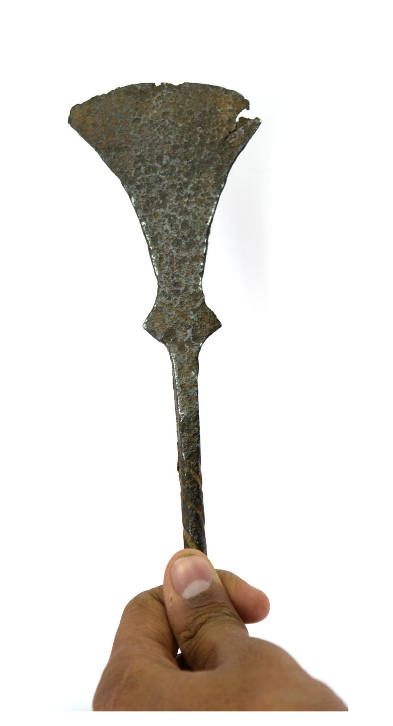 Old Indian Iron Handmade Spatula Tribal Flat Spoon Cooking | Etsy