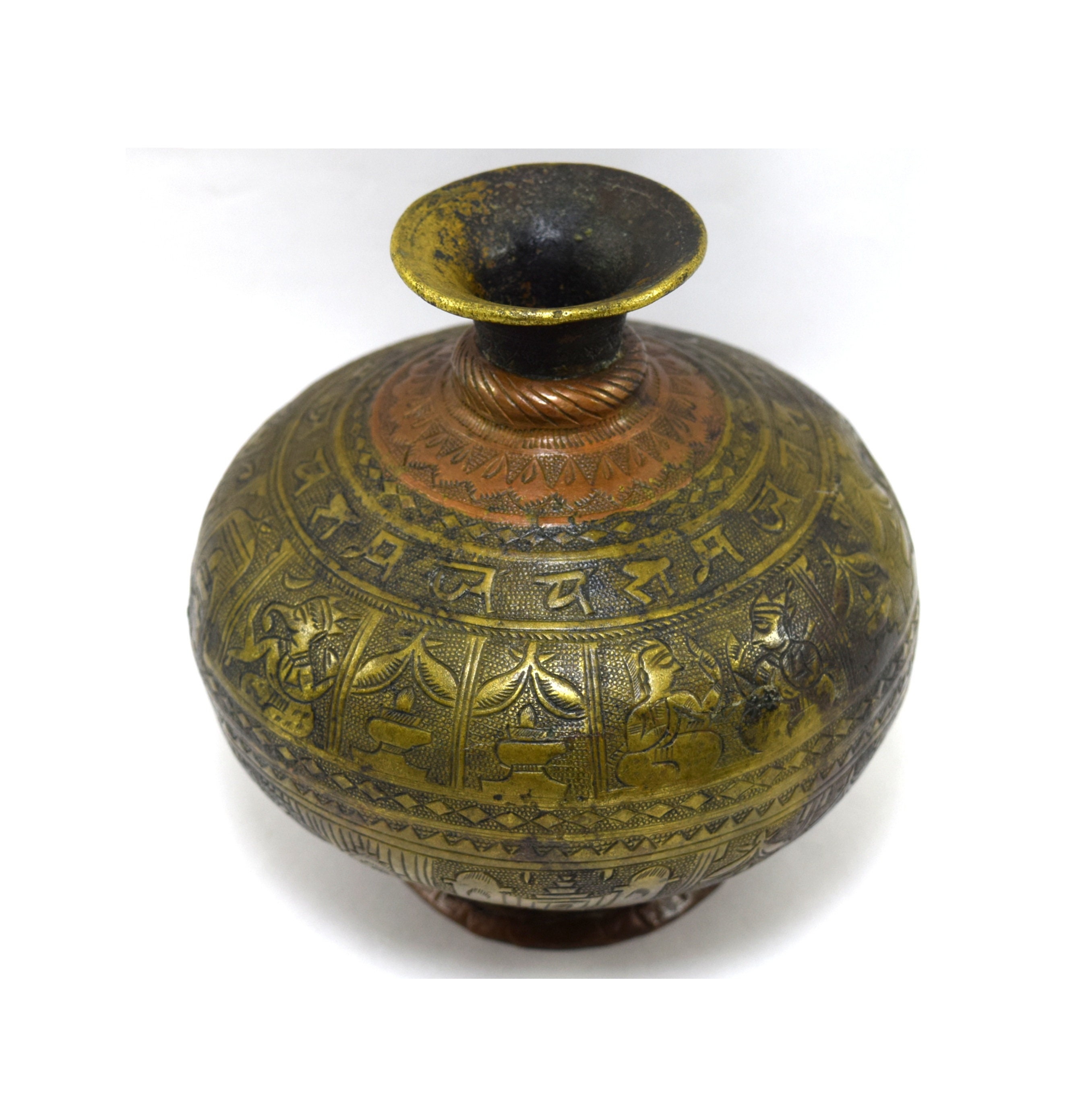 Antique Water Pot Ceremonial Hindu Deity Figure Engraved Pot | Etsy