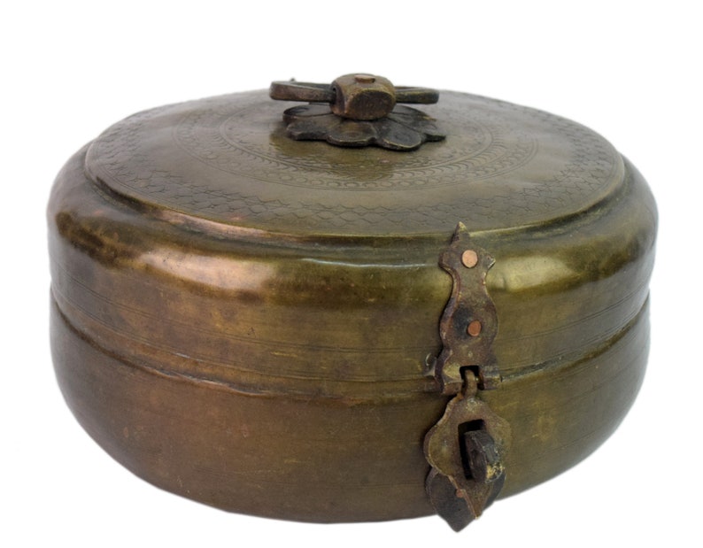 Vintage Old Brassware Chapatti Box Handmade Indian Kitchen - Etsy