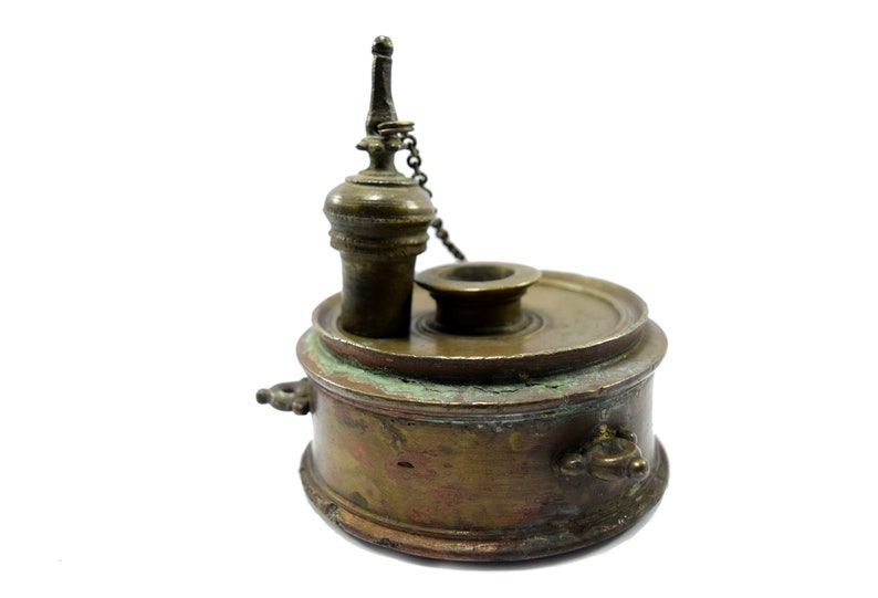 Antique Heavy Brass Big Size Inkwell Handcrafted Collectible - Etsy