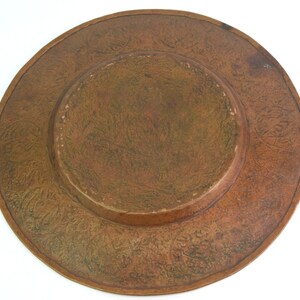 18c Antique Old Rare Islamic Copper Calligraphy Plate Wall Decor Plate ...