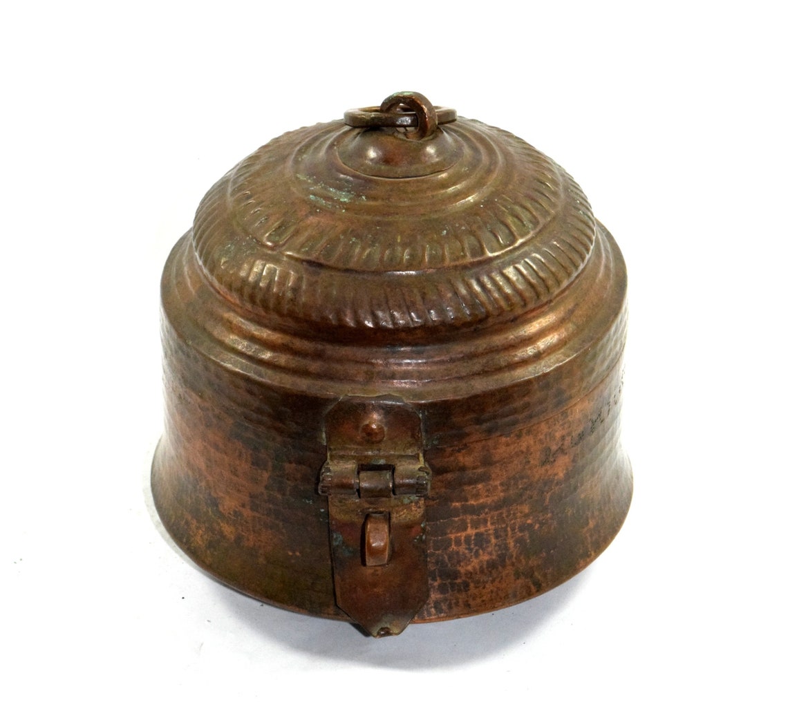 Old Antique Indian Copper Bread Box Hand Engraved Design Old - Etsy
