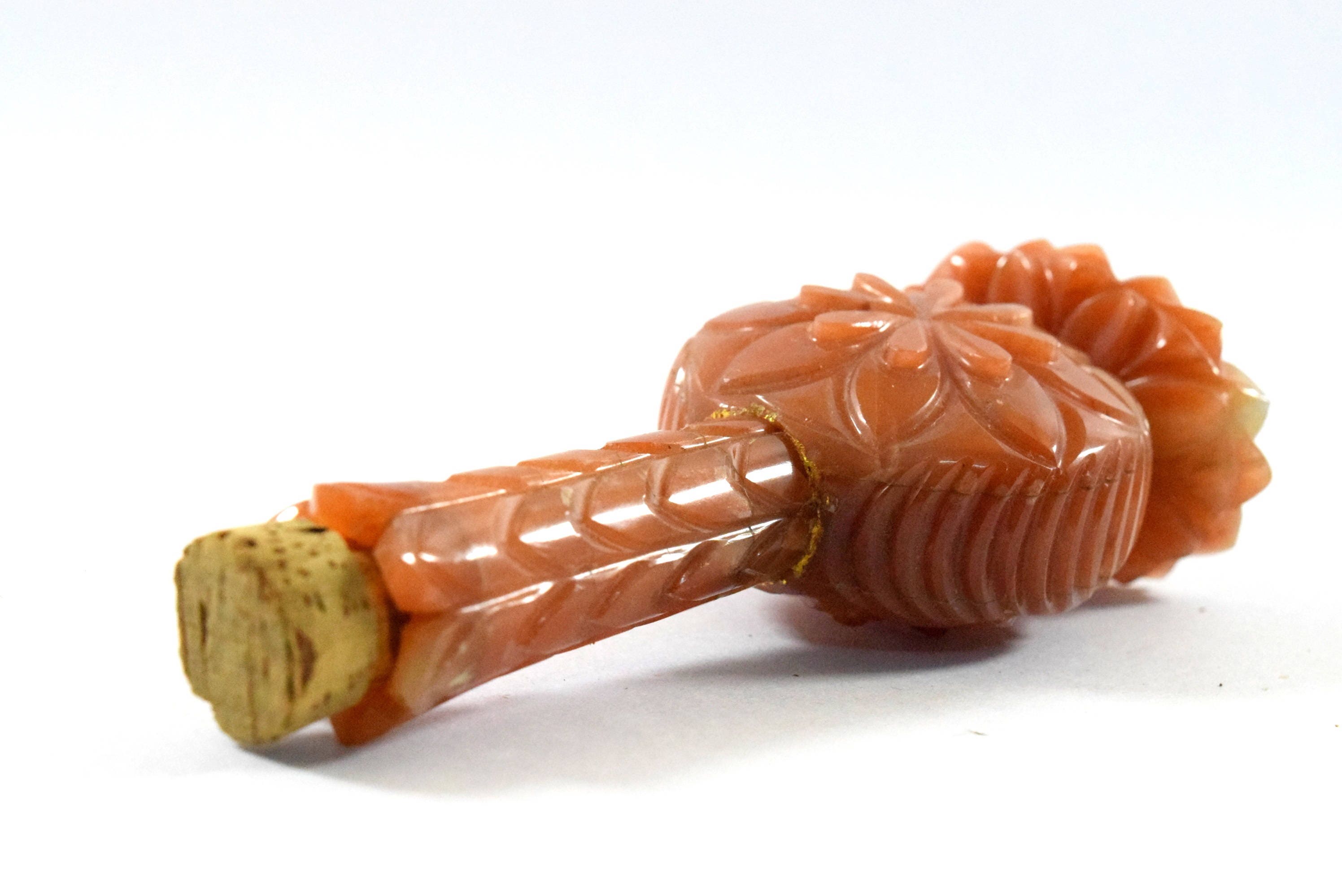 Antique Agate Stone Bottle-beautiful Hand Carved Intricate - Etsy