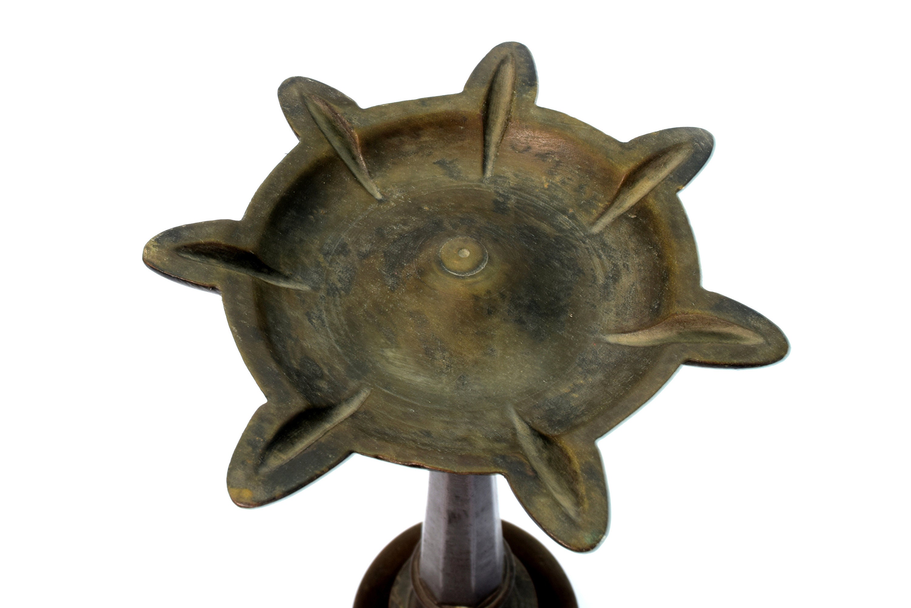 Antique South Indian Hand Crafted Brass Oil Diya Light Stand - Etsy