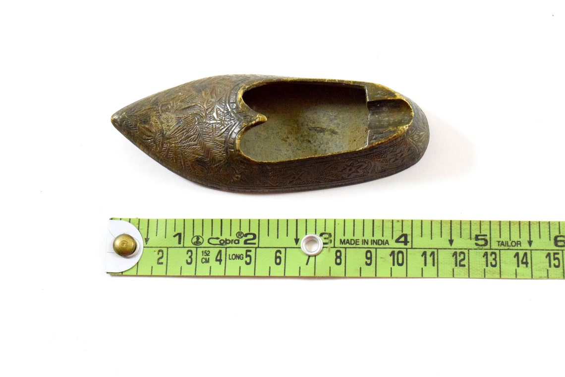 Beautiful Hand Crafted Brass Shoe Shape Ash Tray Unique | Etsy