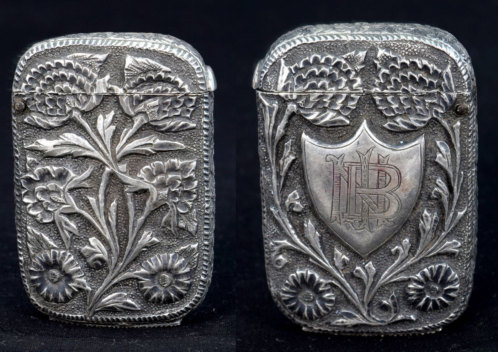 Antique Collectible Vesta Box for Silver Carved Beautiful Box - Etsy