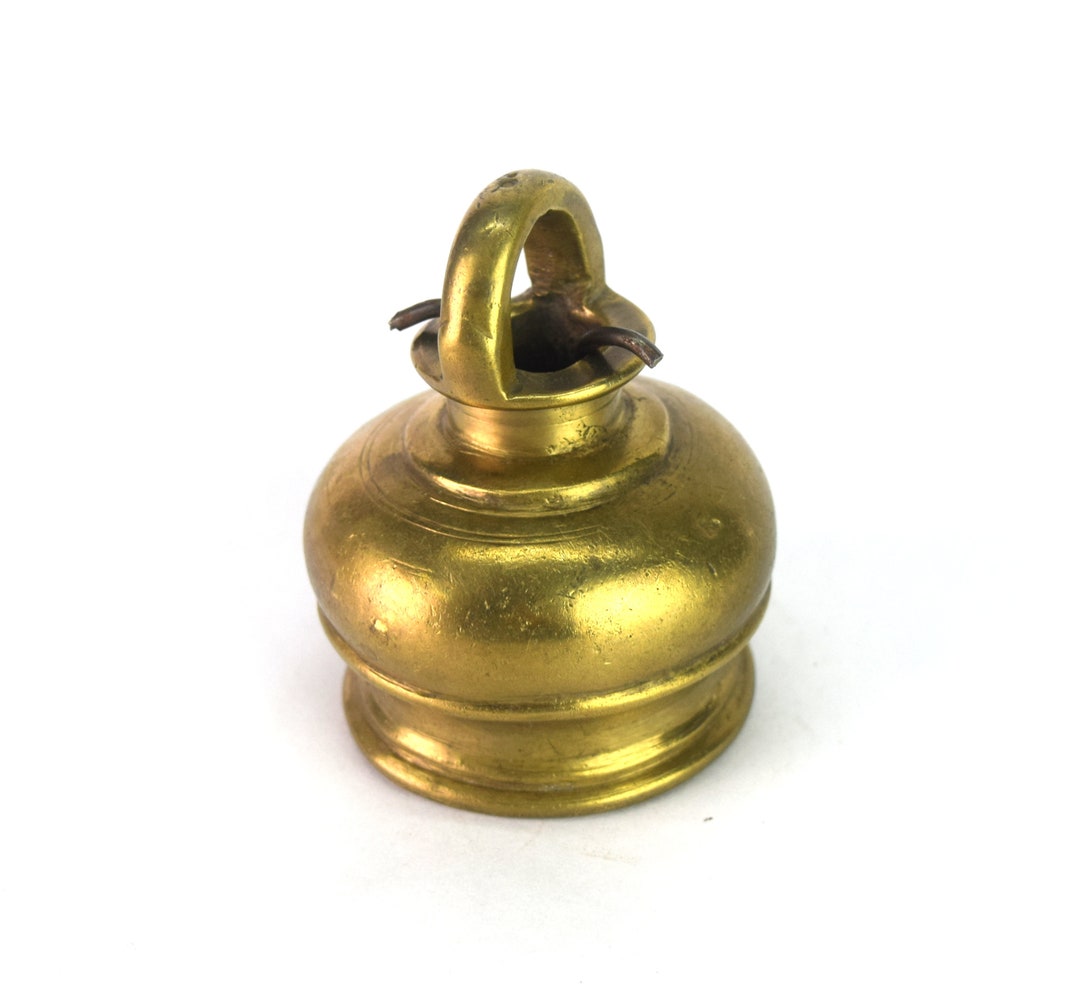 Unique Design Brass Ritual Bell Hinduism Collectible Brass Hanging Bell ...