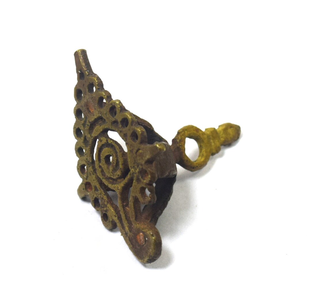 Old Brass Shankh Forehead Tilak Stamp, Hindu Auspicious Tilak Urdhva ...