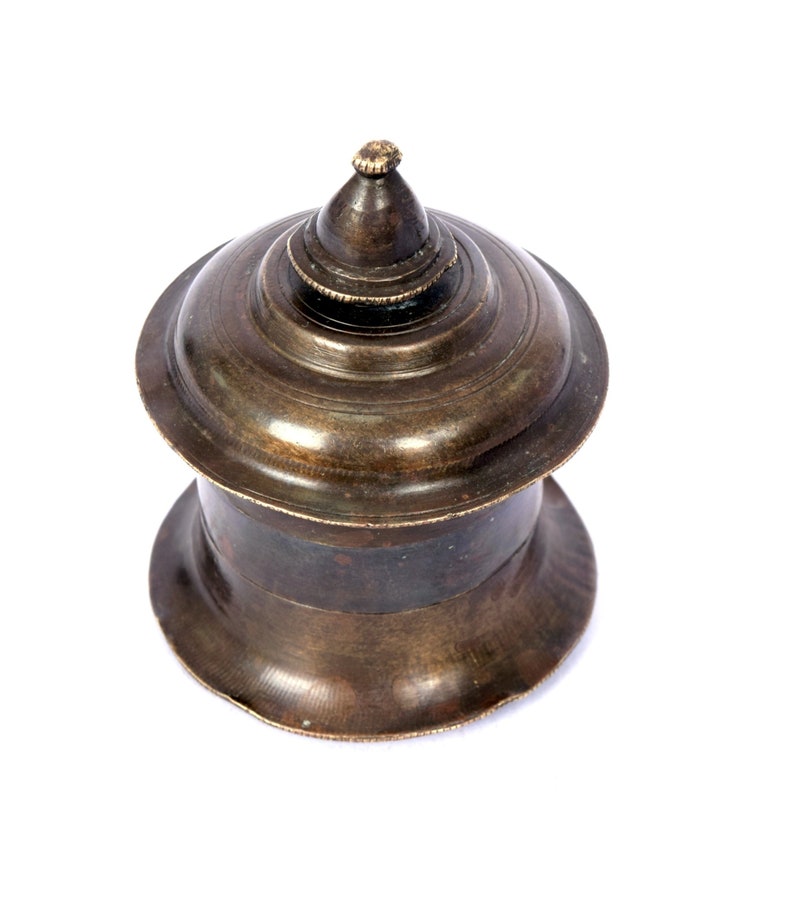 Brass Kumkum Tikka Box Hindu Religious India Holy Collectible - Etsy