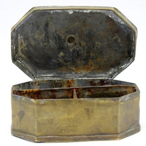 Indian Antique Beautiful Old Octagonal Shape Brass Trinket Box - Etsy