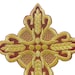 Gold Metallic CROSS GOLD RELIGIOUS Embroidered Stitches Applique Patch ...