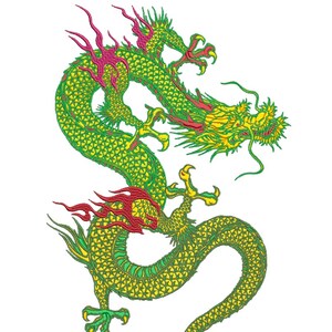 Dragon Embroidery Design, Digital Download, Embroidery Machine File ...