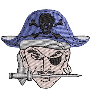3 Files 3 Sizes of Pirate Embroidery Machine Design File, Several ...