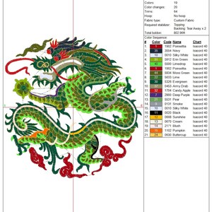Dragon Embroidery Machine File, Embroidery Design File, Instant ...